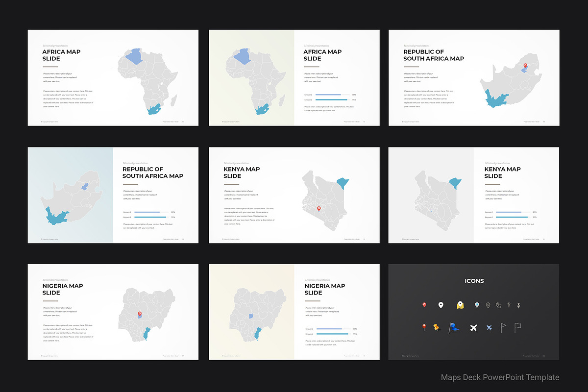 Maps PowerPoint Template, a Presentation Template by CreativityForest