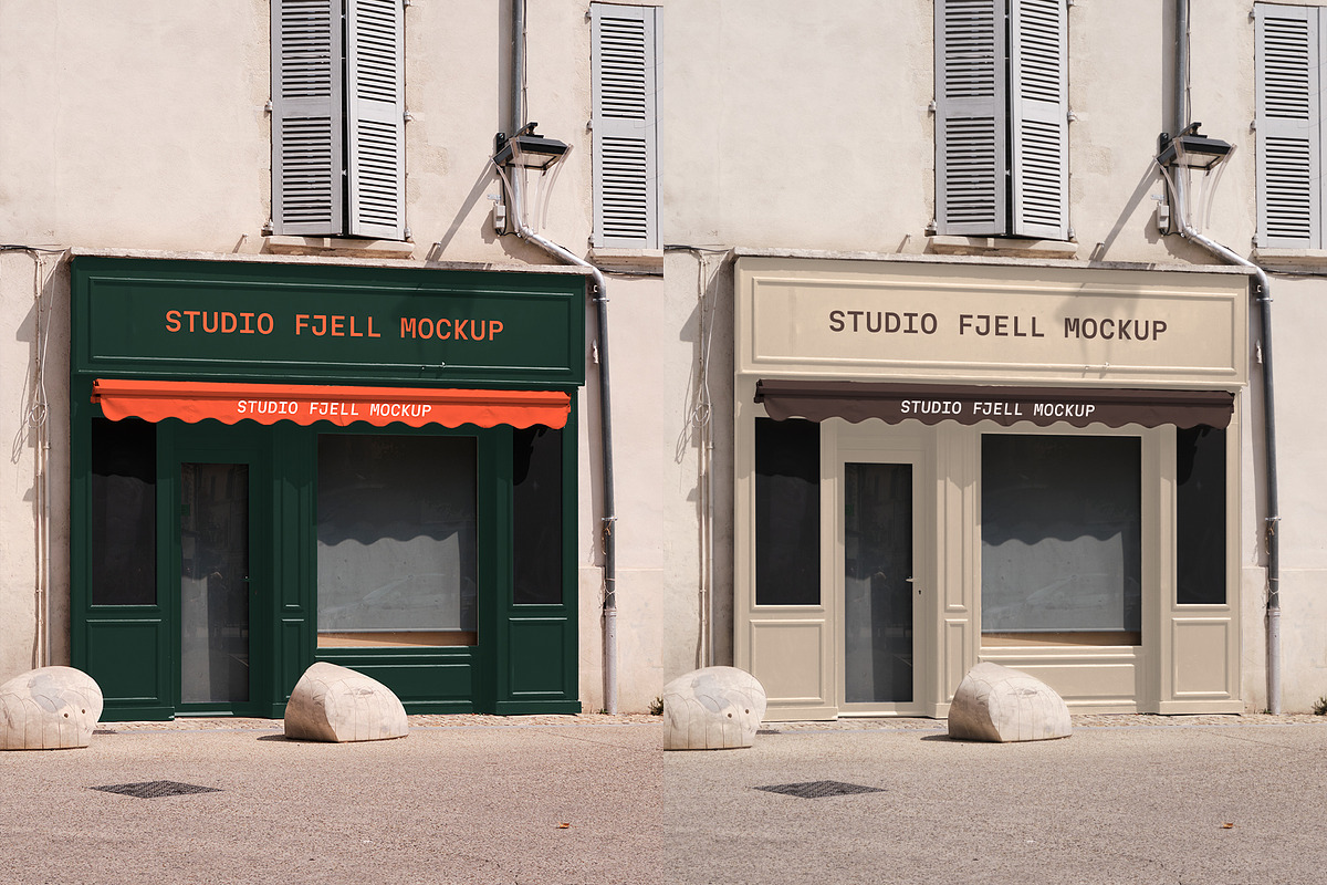 Shop Facade Mockup, an Advertising Mockup by Sander Evers