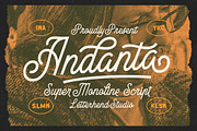 Adanta - Super Monoline Script, a Script Font by Letterhend Studio