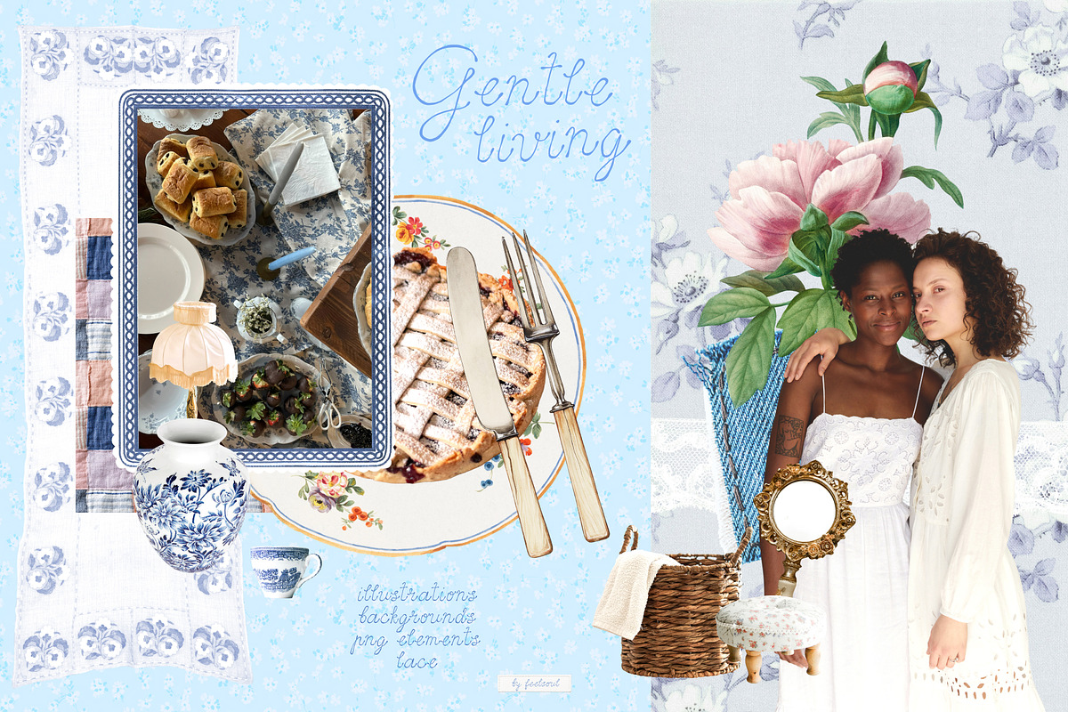 Quiet Heritage Collage Pack, an Object Graphic by Feelsoul