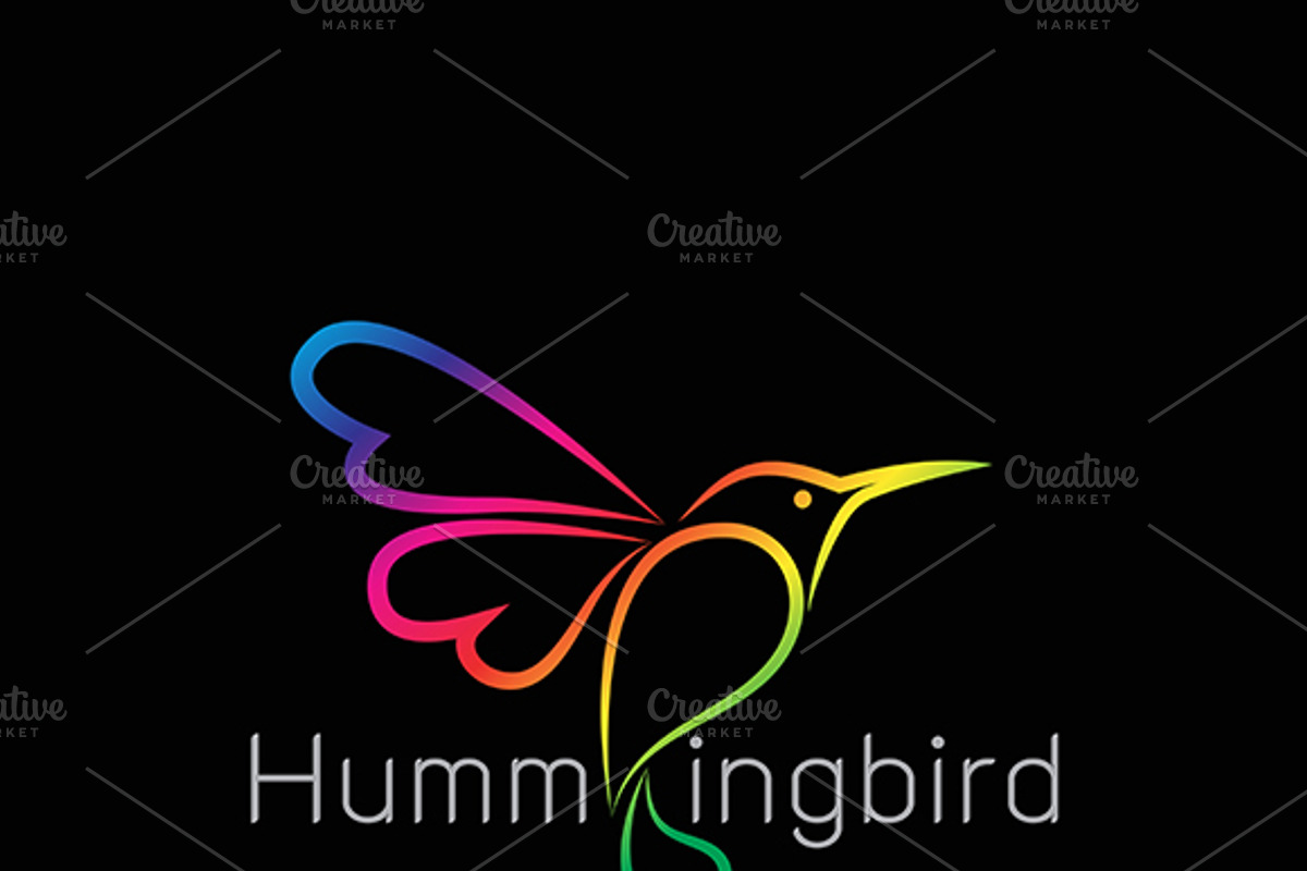 Vector image of an hummingbird, an Icon by yod67