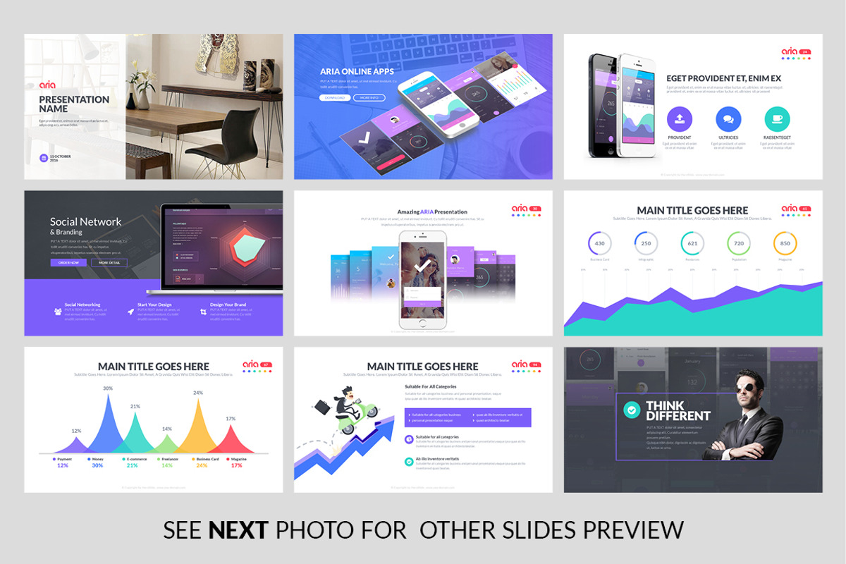 Aria Business Powerpoint Template, a Presentation Template by MeemSlide