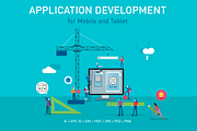 Application Development, a Technology Illustration by ÁRTICA