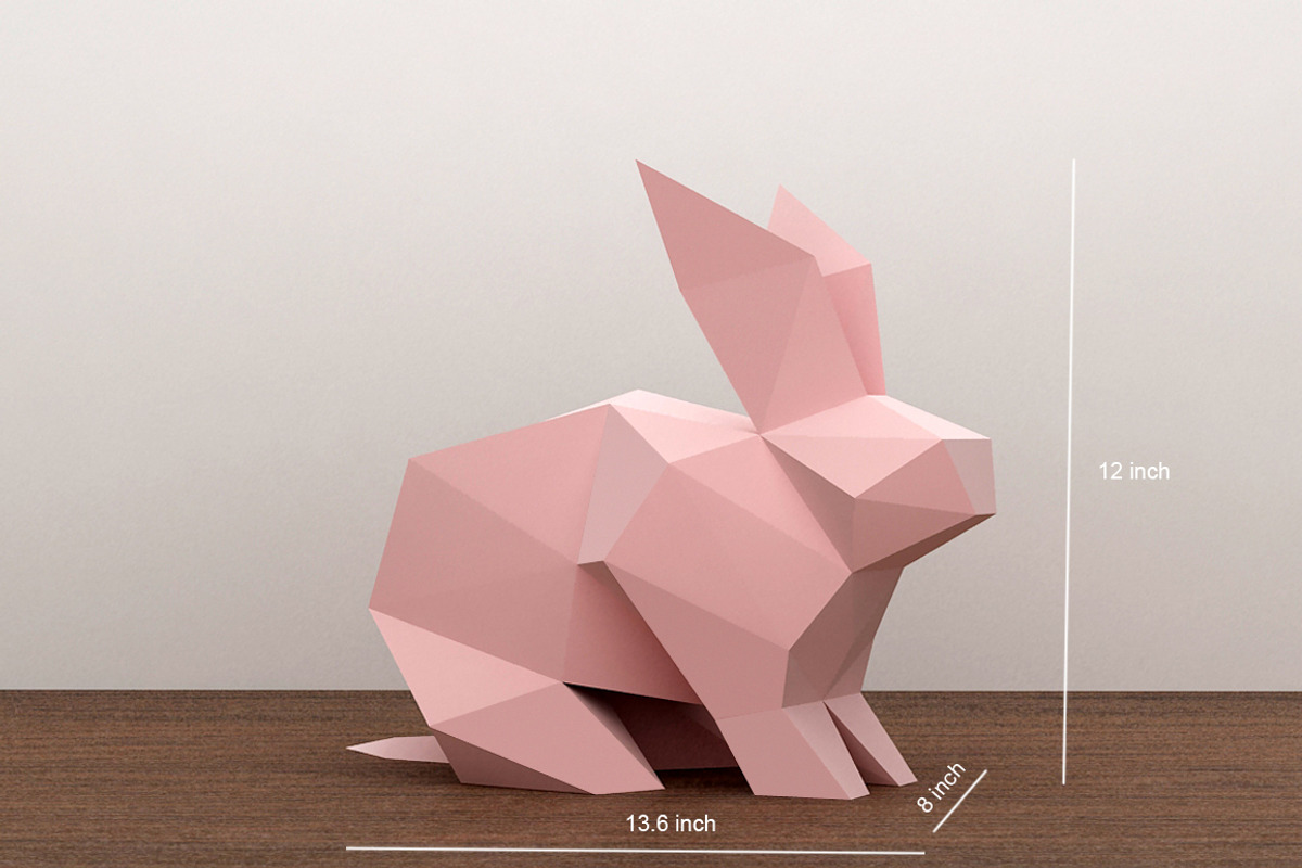 DIY Rabbit -3d papercraft, a Templates & Theme by PAPER amaze