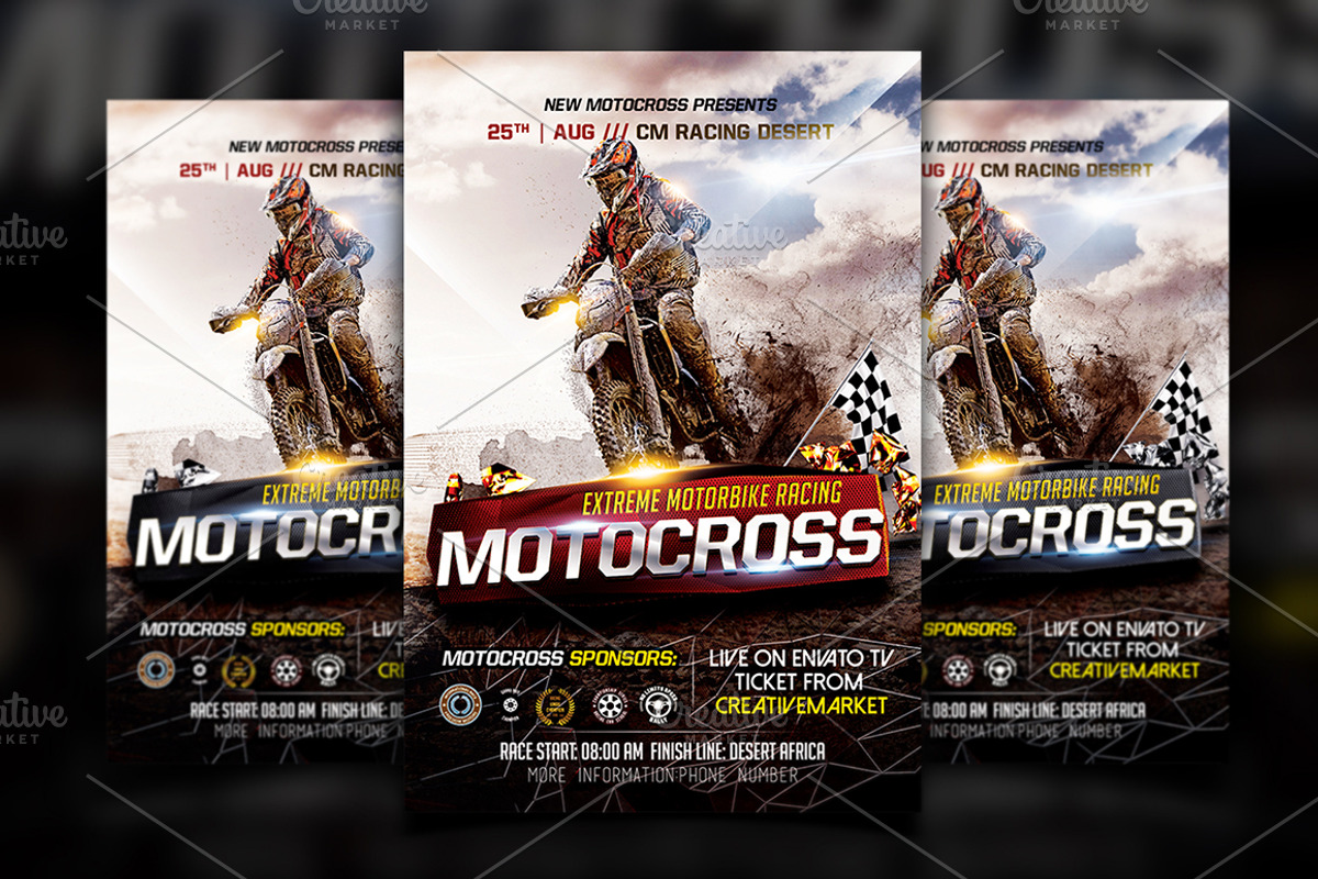 Motocross Flyer, a Flyer Template by Basez Flyers