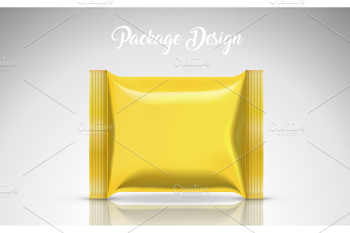 Blank biscuit package template | Creative Market