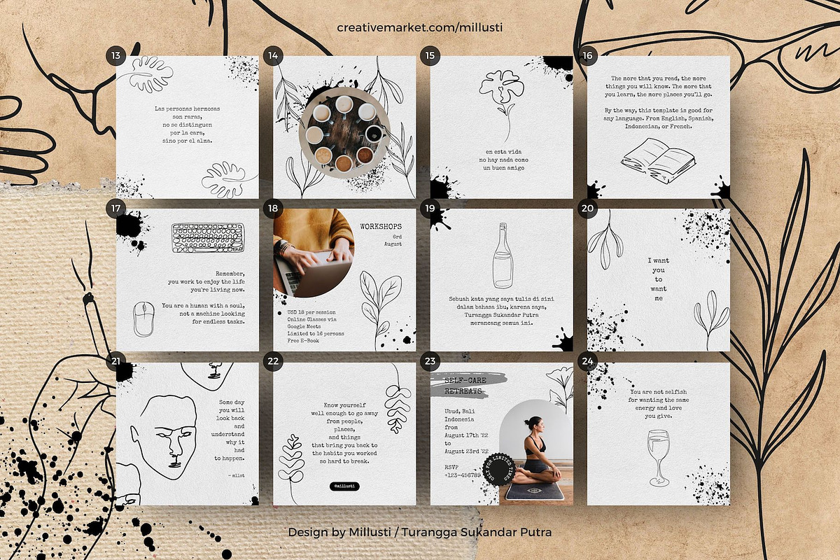 Typewriter Canva Instagram Template, a Social Media Template by Millusti