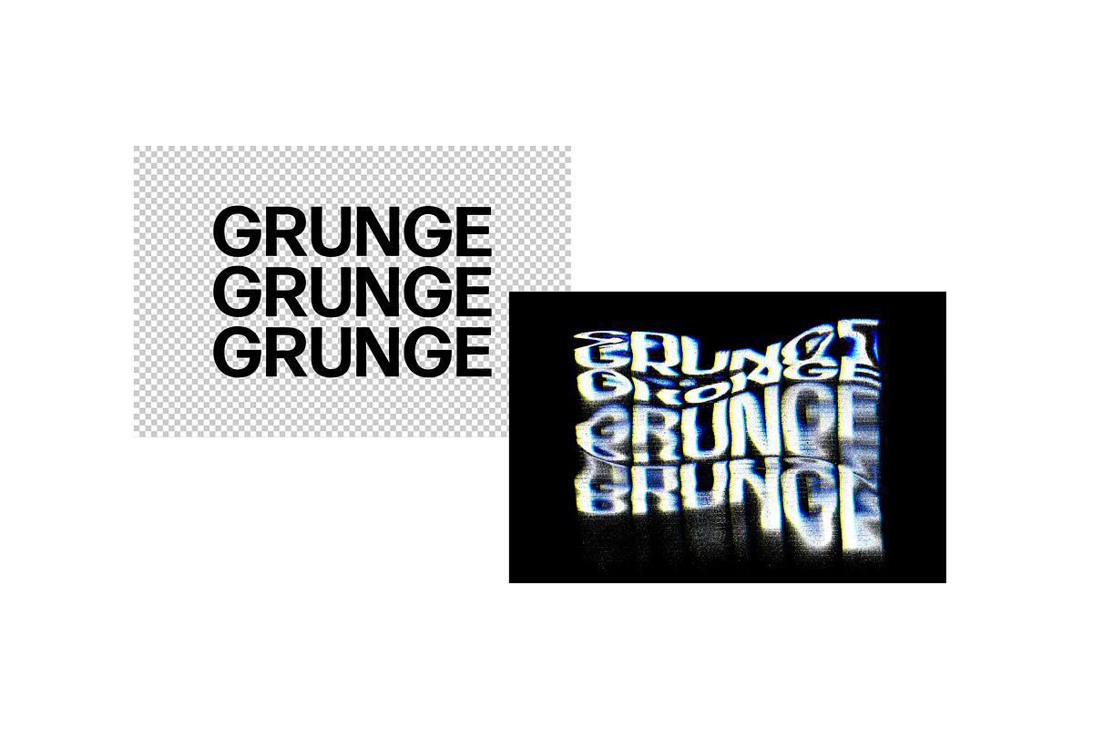 Grunge Displacement Text Effect, a Layer Style Add-On by Design Squad | Creative Market