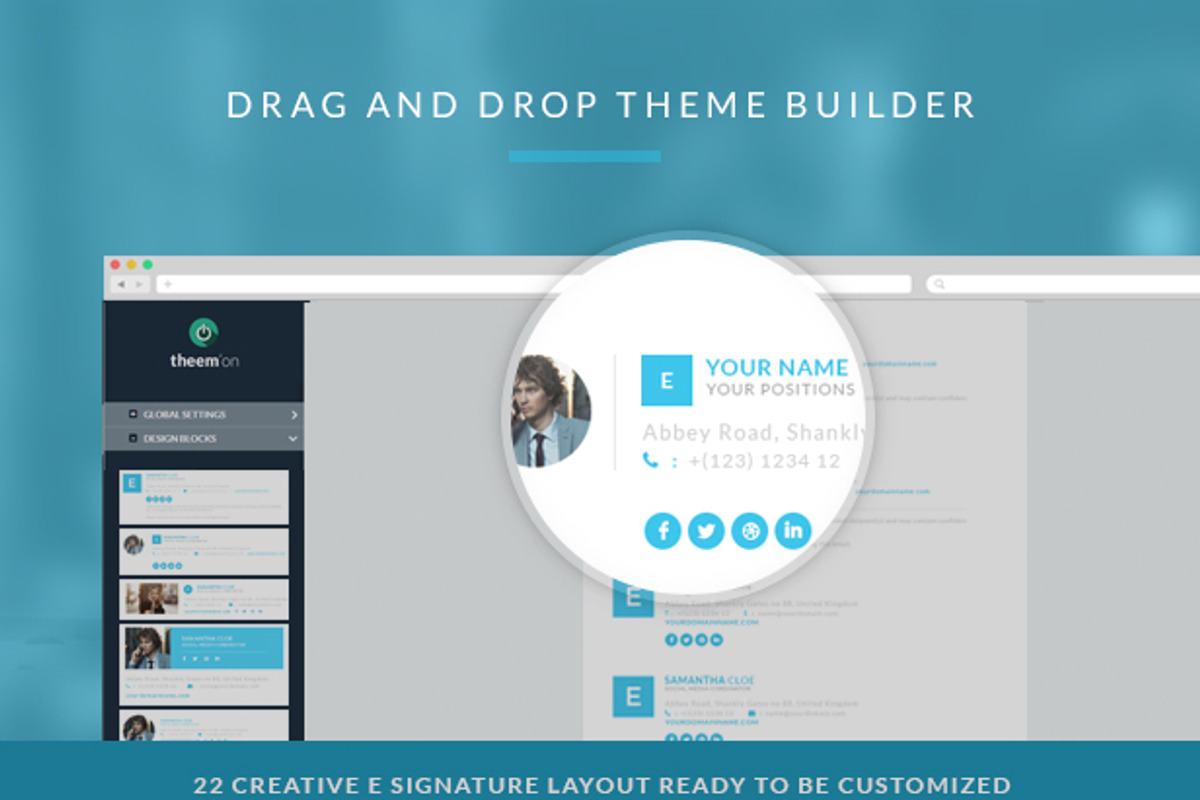 Responsive Email Signature + Builder, an Email Template by NancyS ...