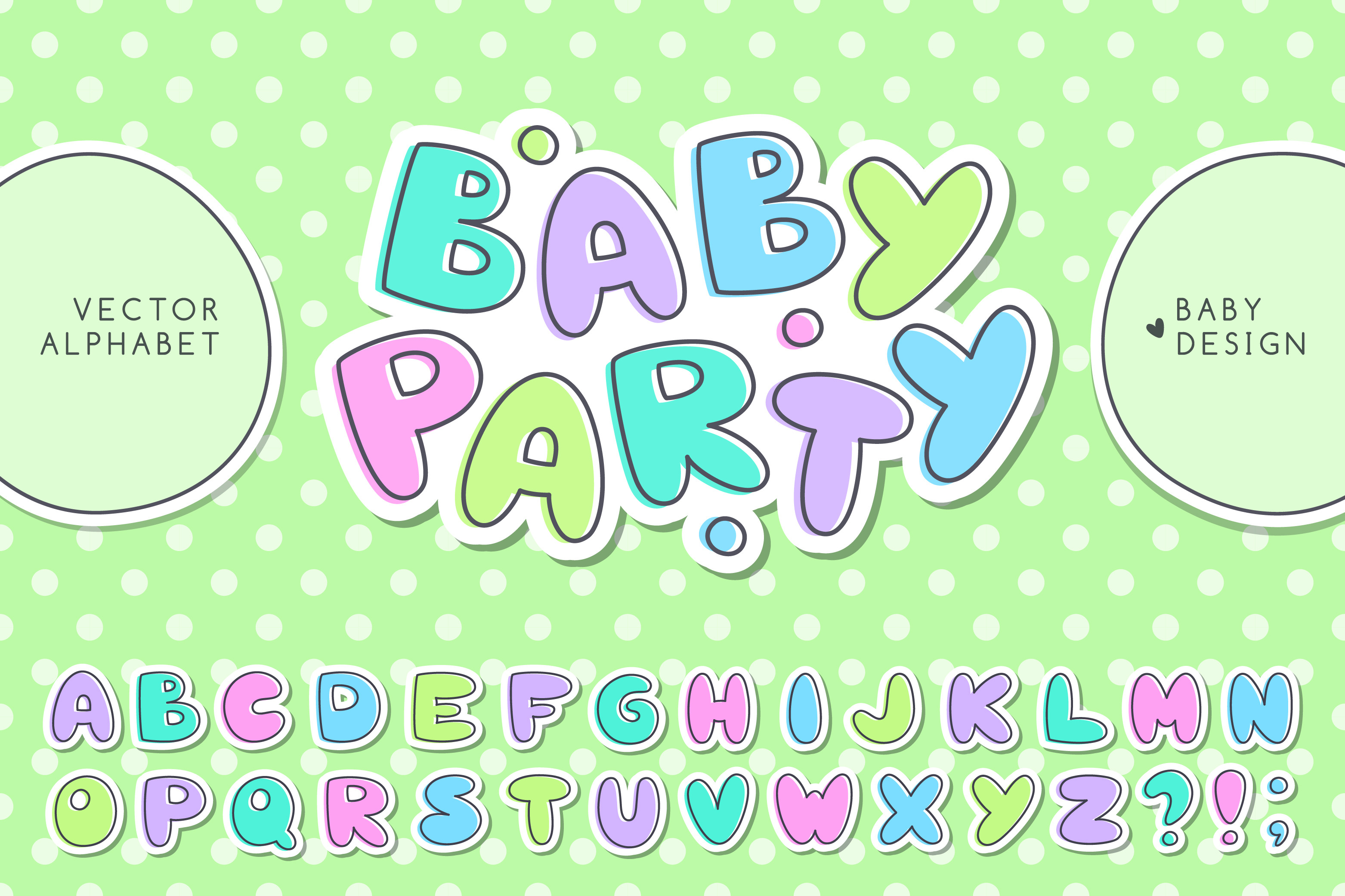 Baby Alphabet and Lettering, an Object Graphic by redcollegiya design ...