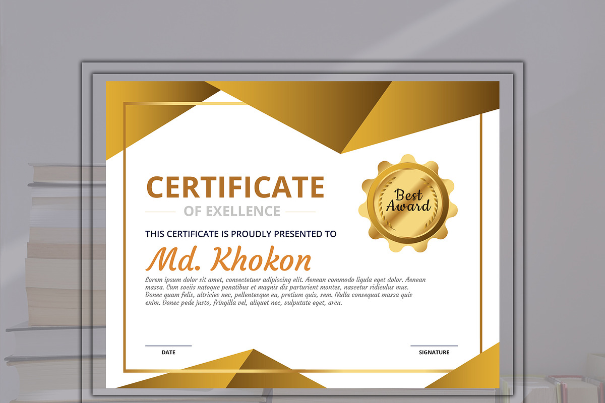 Professional Certificate Design, a Stationery Template by MRI STUDIO