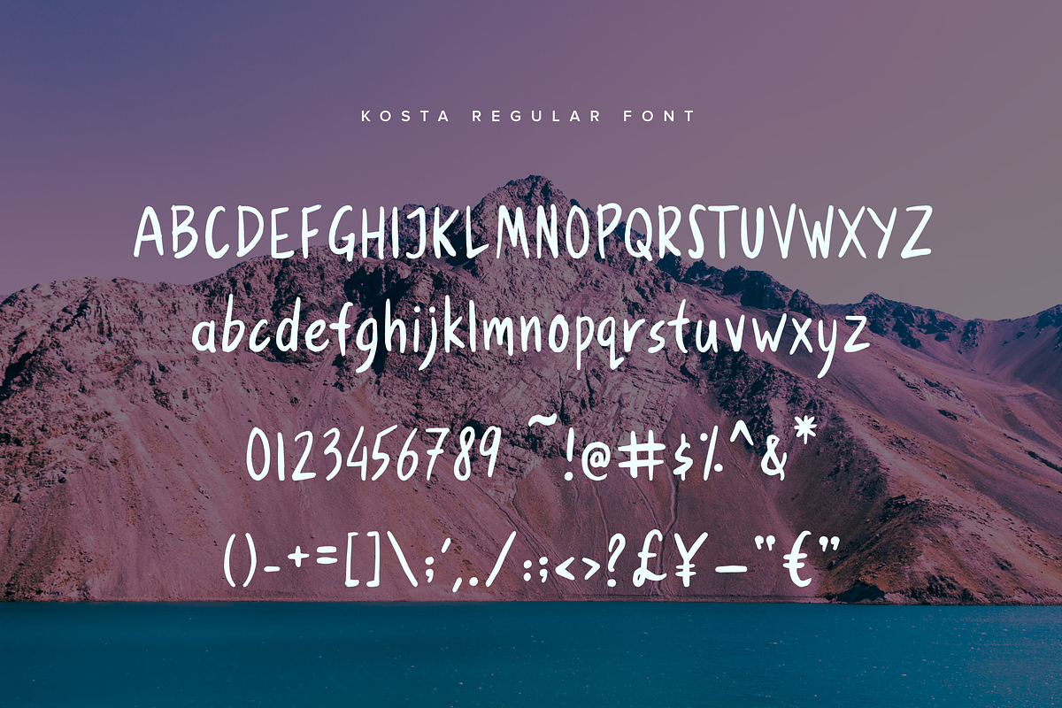 Druid & Kosta Typeface, a Script Font by Projectile
