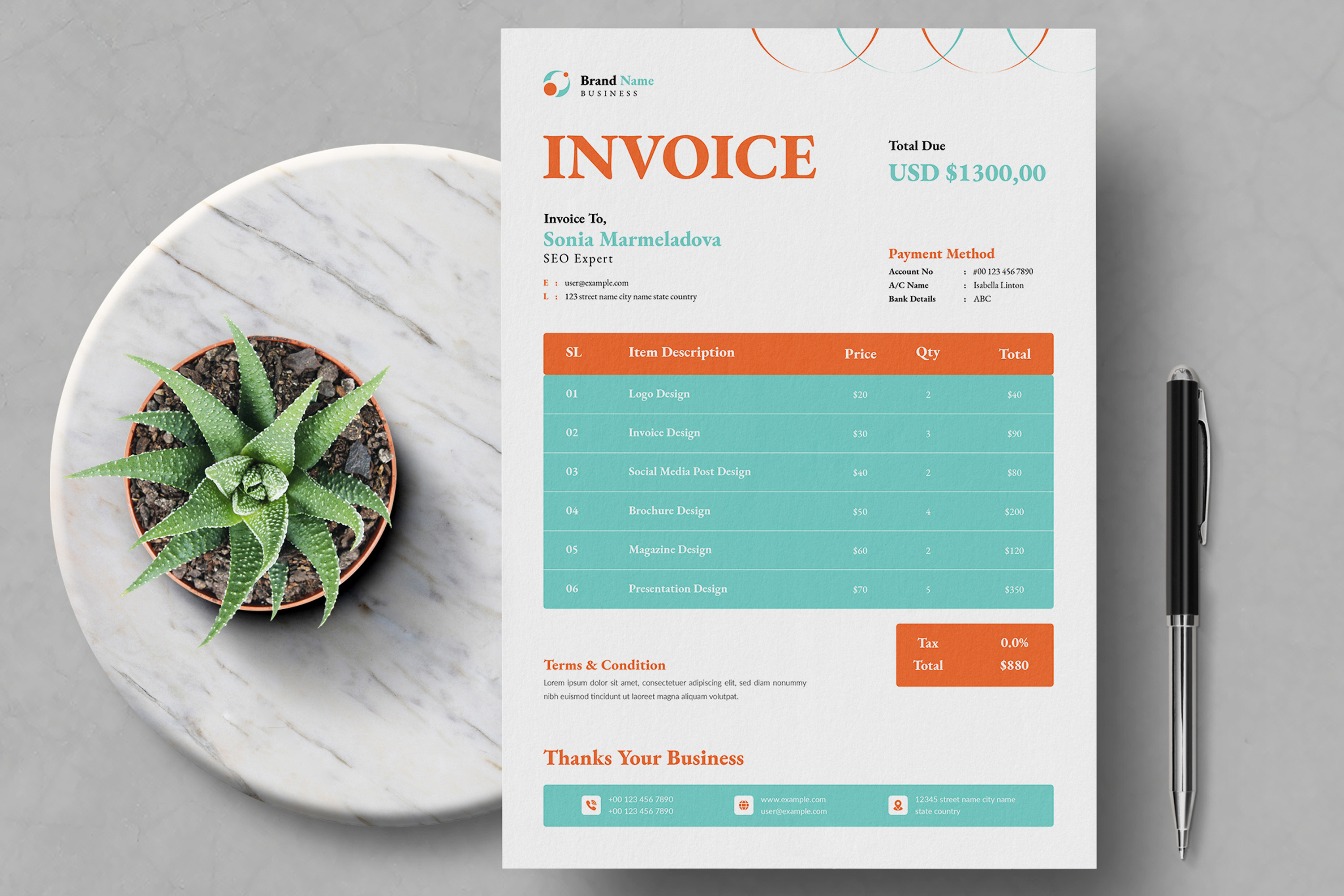 Invoice Template Layout