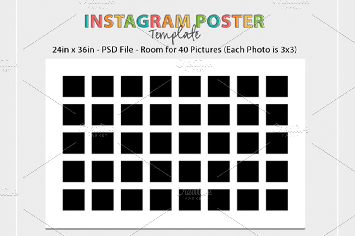 Instagram Poster Template, a Poster Template by Kendra John