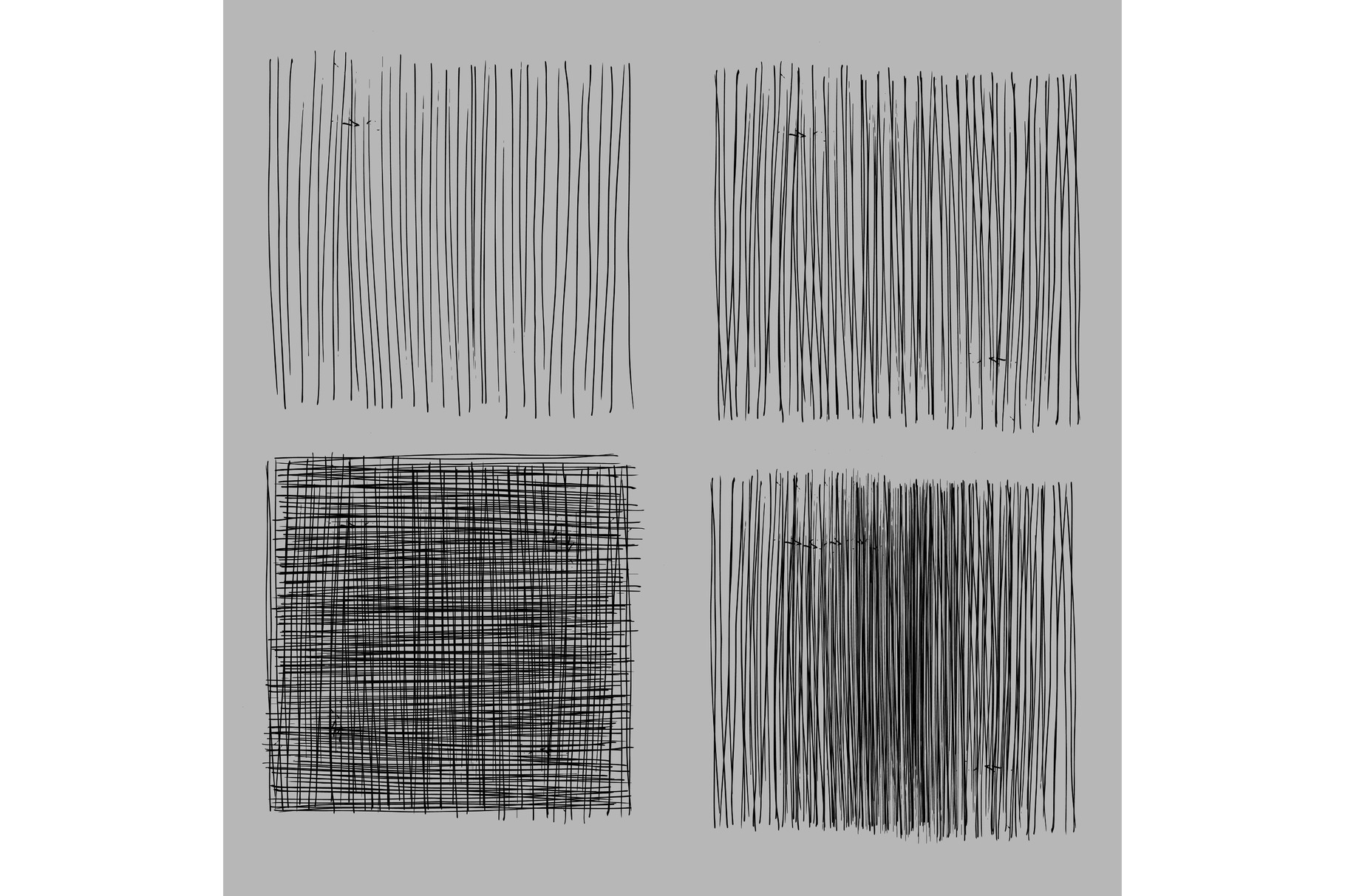 grunge rough hatching drawing textures set. vector illustration, a ...