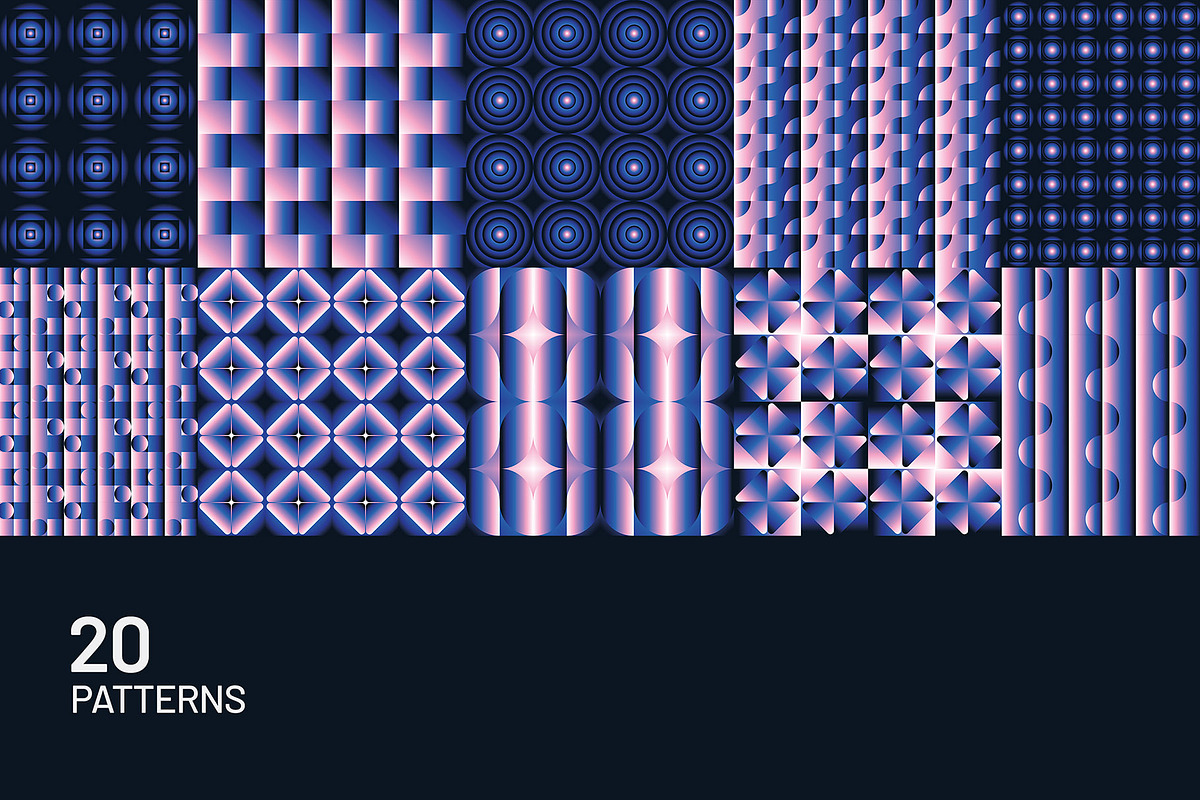 200 Gradient Geometric Shapes, an Object Graphic by assetpro.design