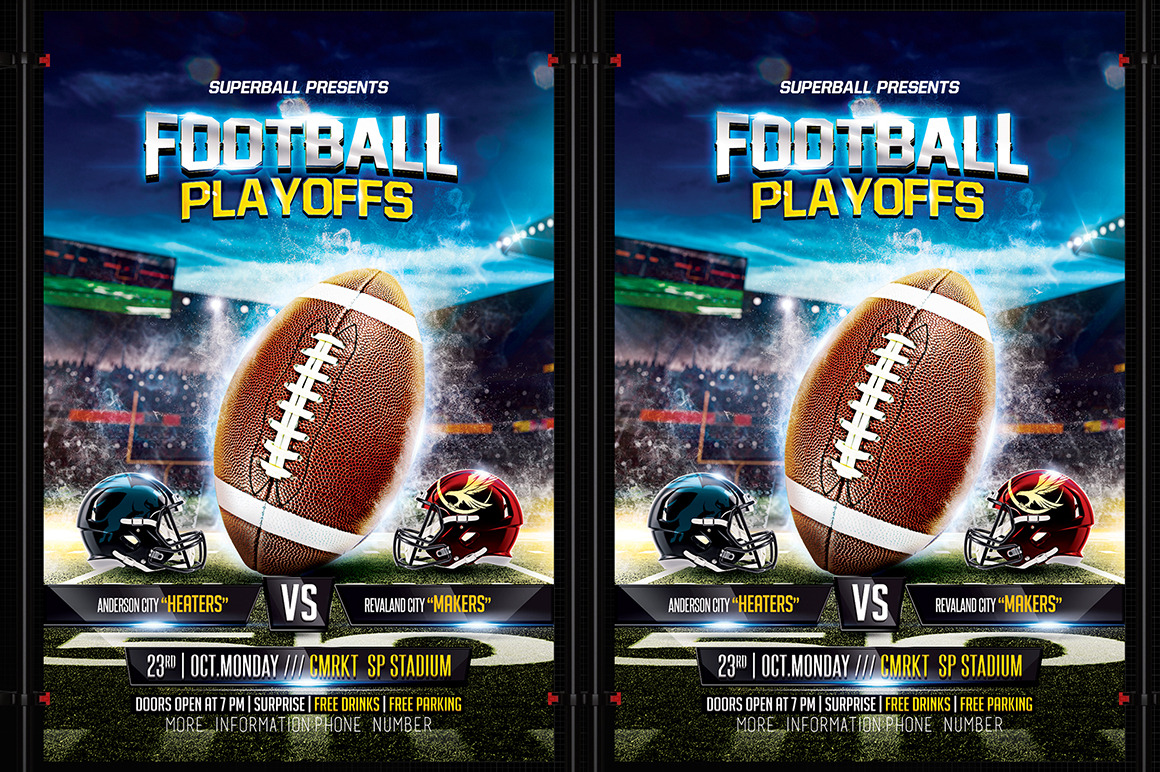 American Football Flyer, a Flyer Template by Basez Flyers | Creative Market