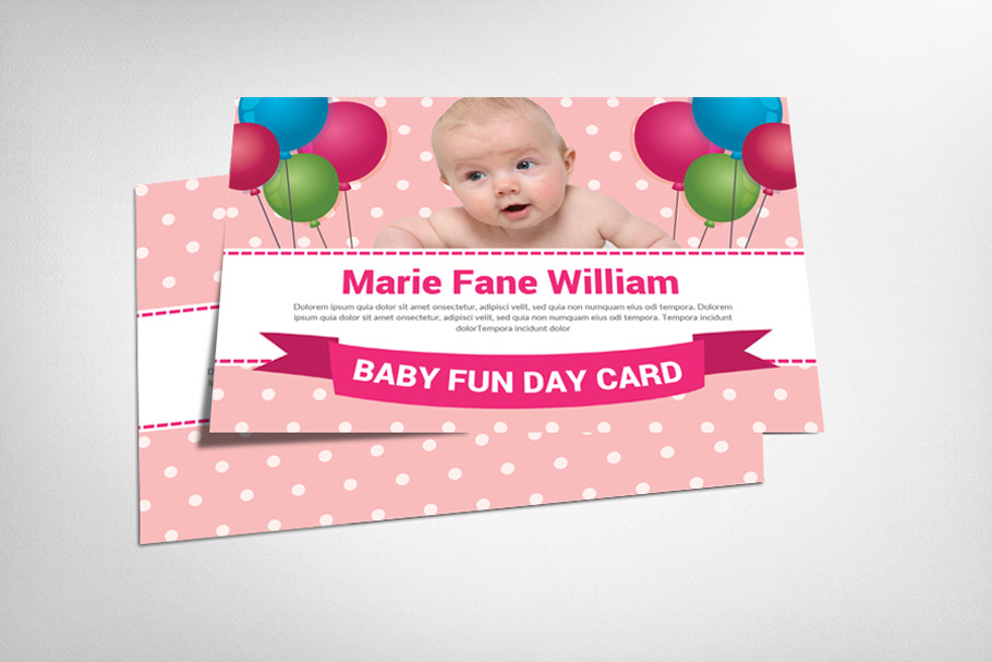 Happy Baby Greeting Cards, a Card Template by graphicforest | Creative ...