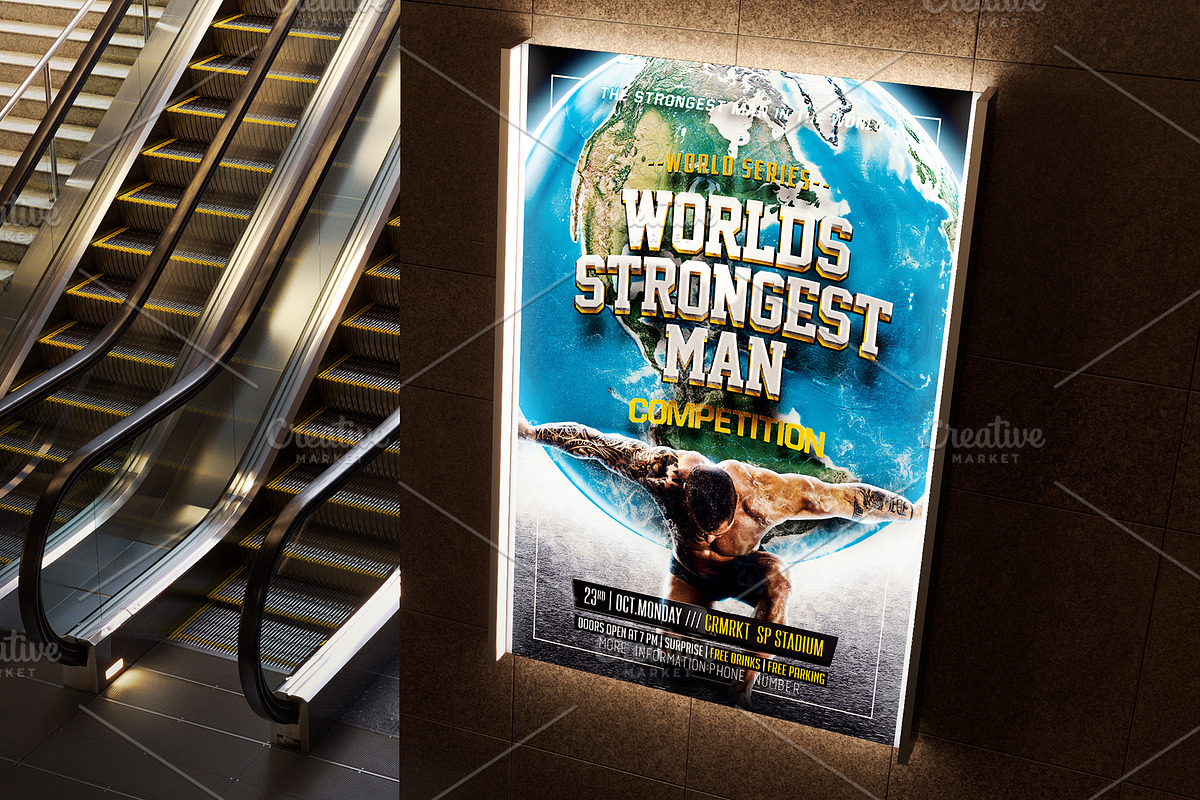 The World's Strongest Man Flyer, a Flyer Template by Basez Flyers