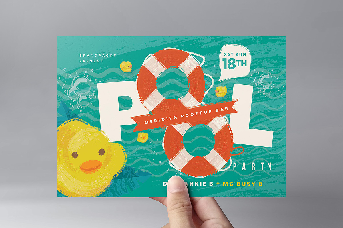 Pool Party Flyer / Poster Templates, a Flyer Template by BrandPacks