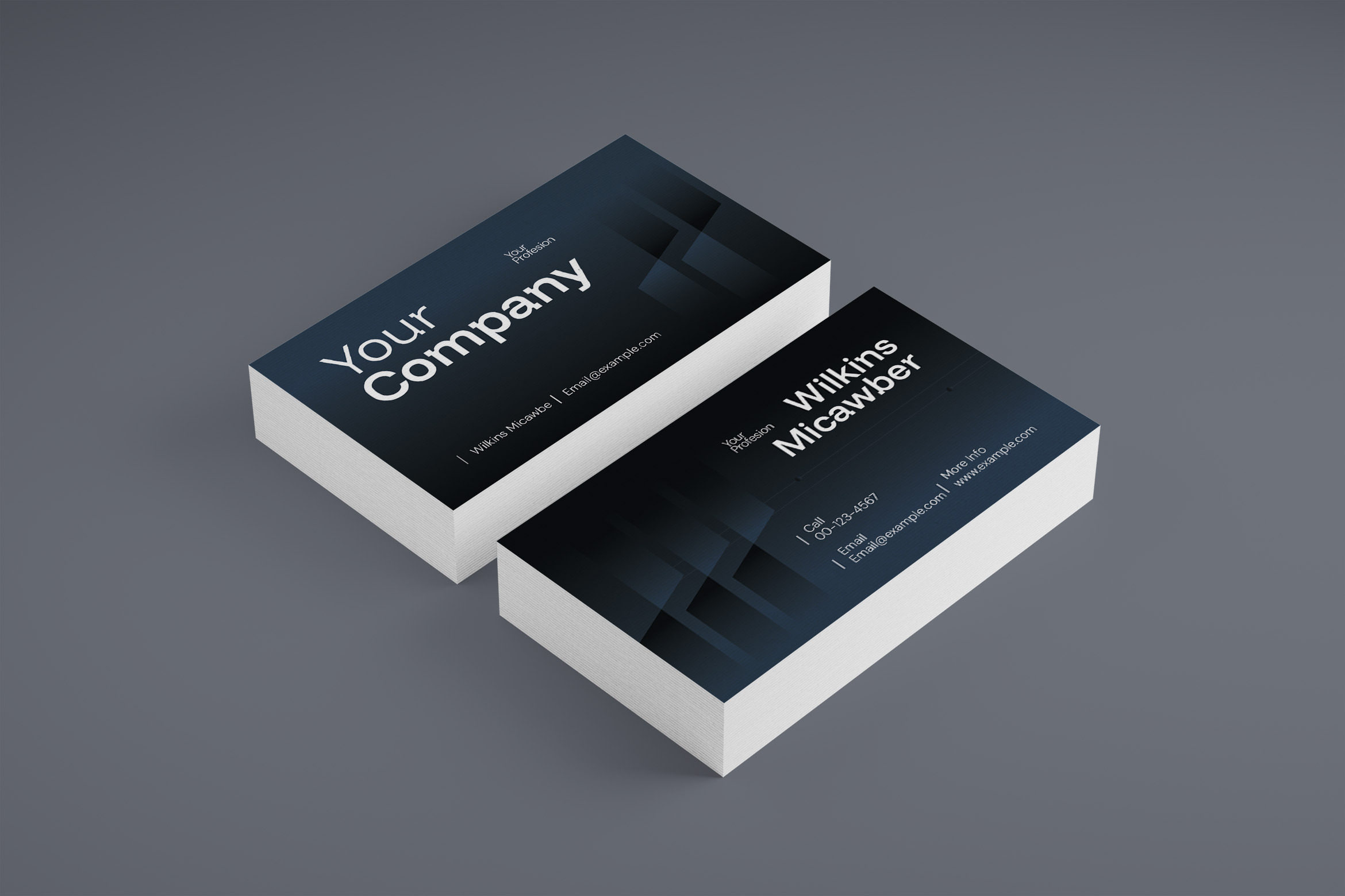 Company Business Card, a Business Card Template by graphicook