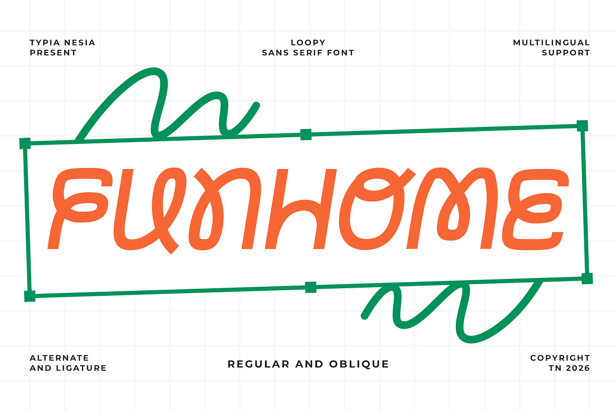 Funhome - Modern Loopy Logo Sans, a Sans Serif Font by Typia Nesia