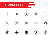 Vector Sparkle set, a Templates & Theme by Snipergraphics