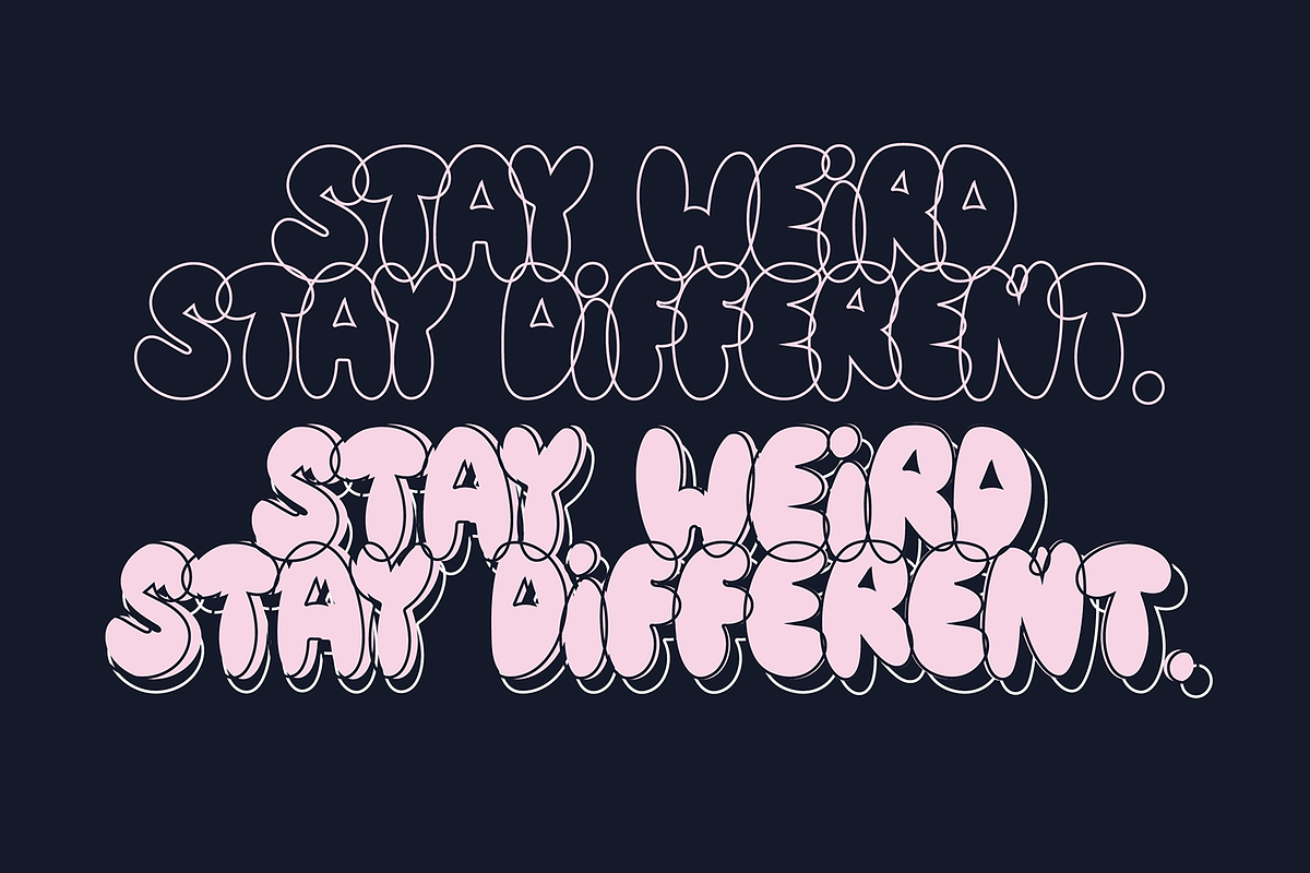 MILLENNIAL Trendy Y2K Graffiti Font, a Sans Serif Font by Blush Font Co ...