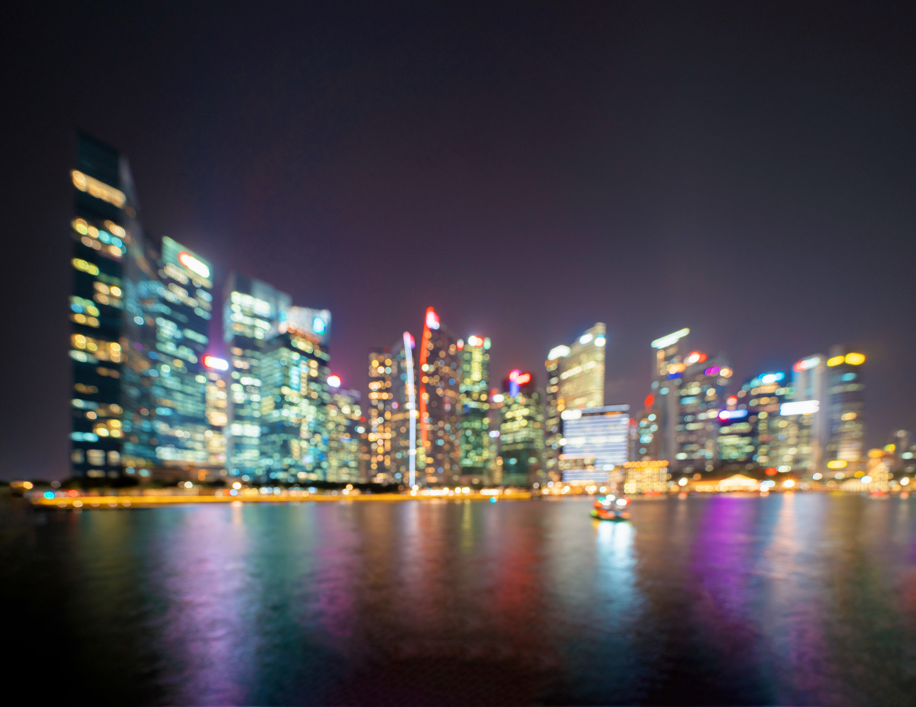 Bokeh background of skyscraper build containing bokeh, singapore, and ...