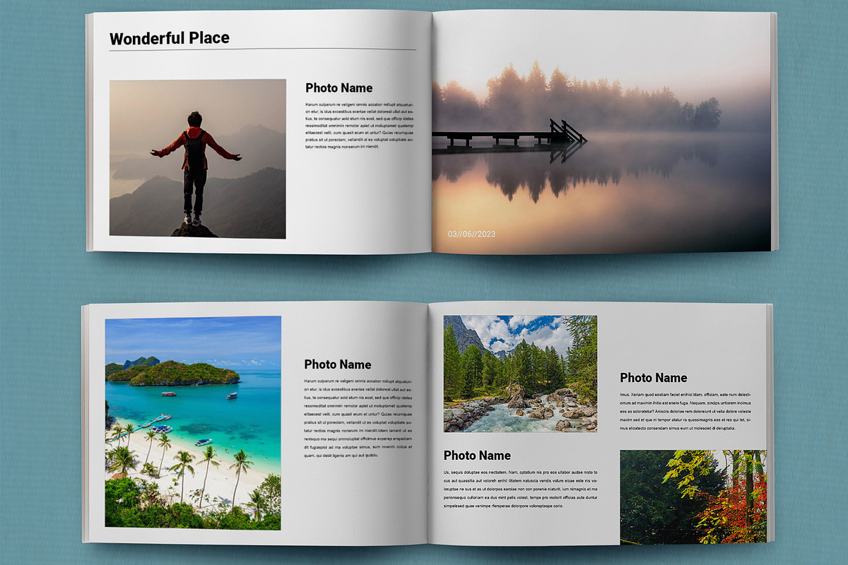 Photo Book Template Layout | Creative Market