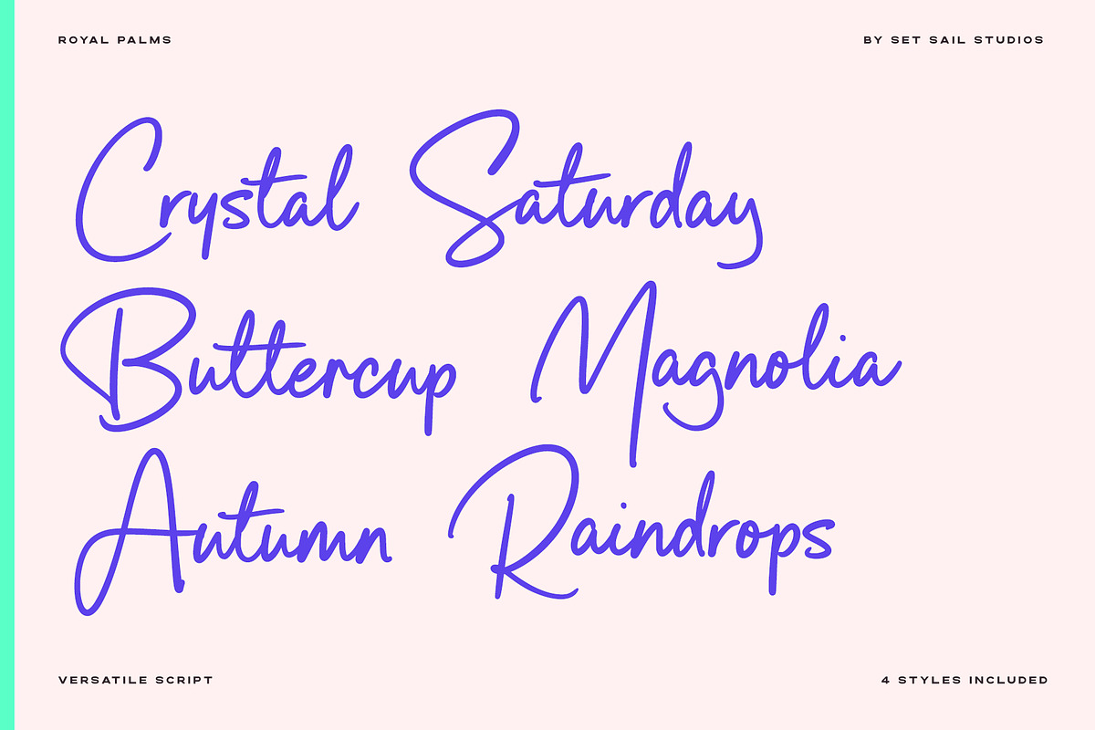 Royal Palms, a Handwritten Font by Sam Parrett