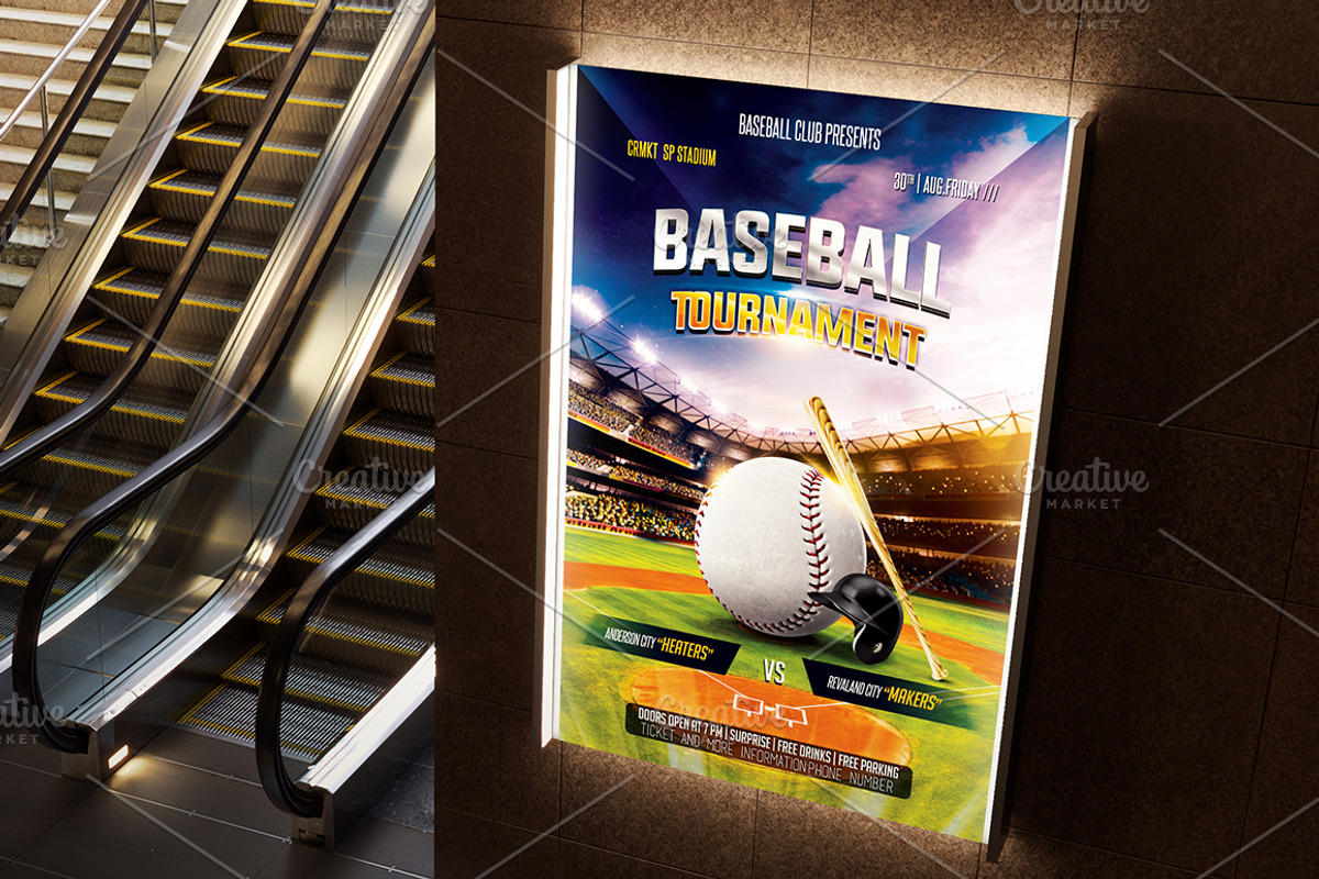 Baseball Flyer Template, a Flyer Template by Basez Flyers