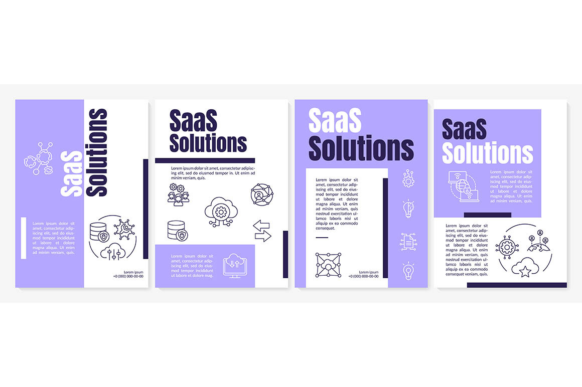 SaaS solutions brochure template, a Brochure Template by IMG visuals icons