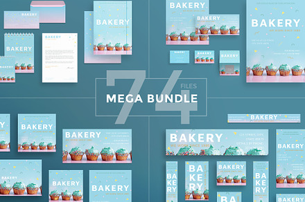 Mega Bundle | Bakery, a Poster Template by Amber Graphics