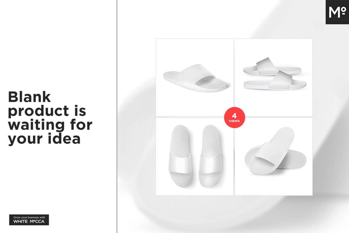 Slide Sandals Mock-up, an Apparel Mockup by Mocca Mockups Store