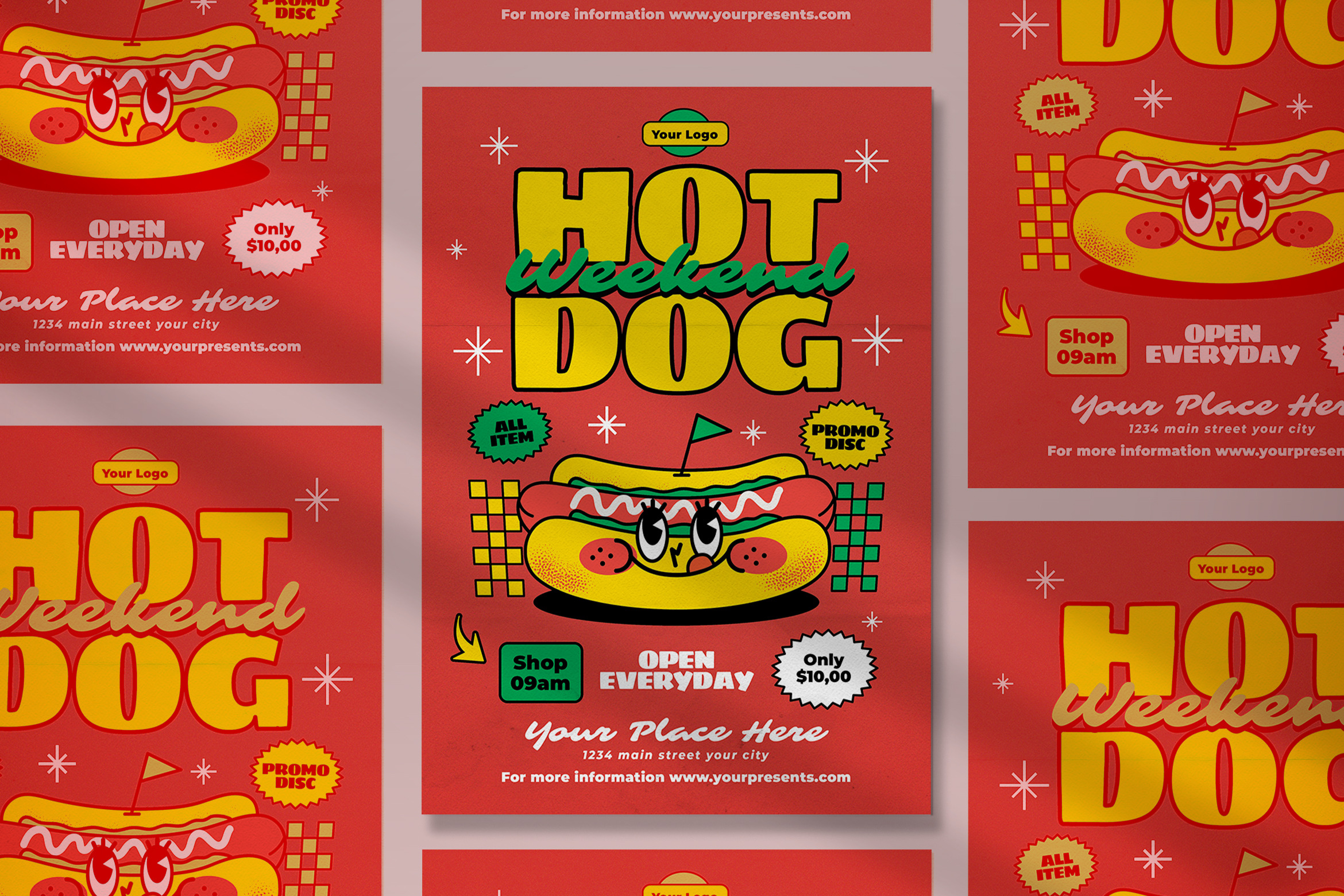 Hot Dog Promotion Flyer, a Flyer Template by lilyshop