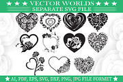 Heart Roses Svg, Heart, Roses Svg | Graphic Objects ~ Creative Market