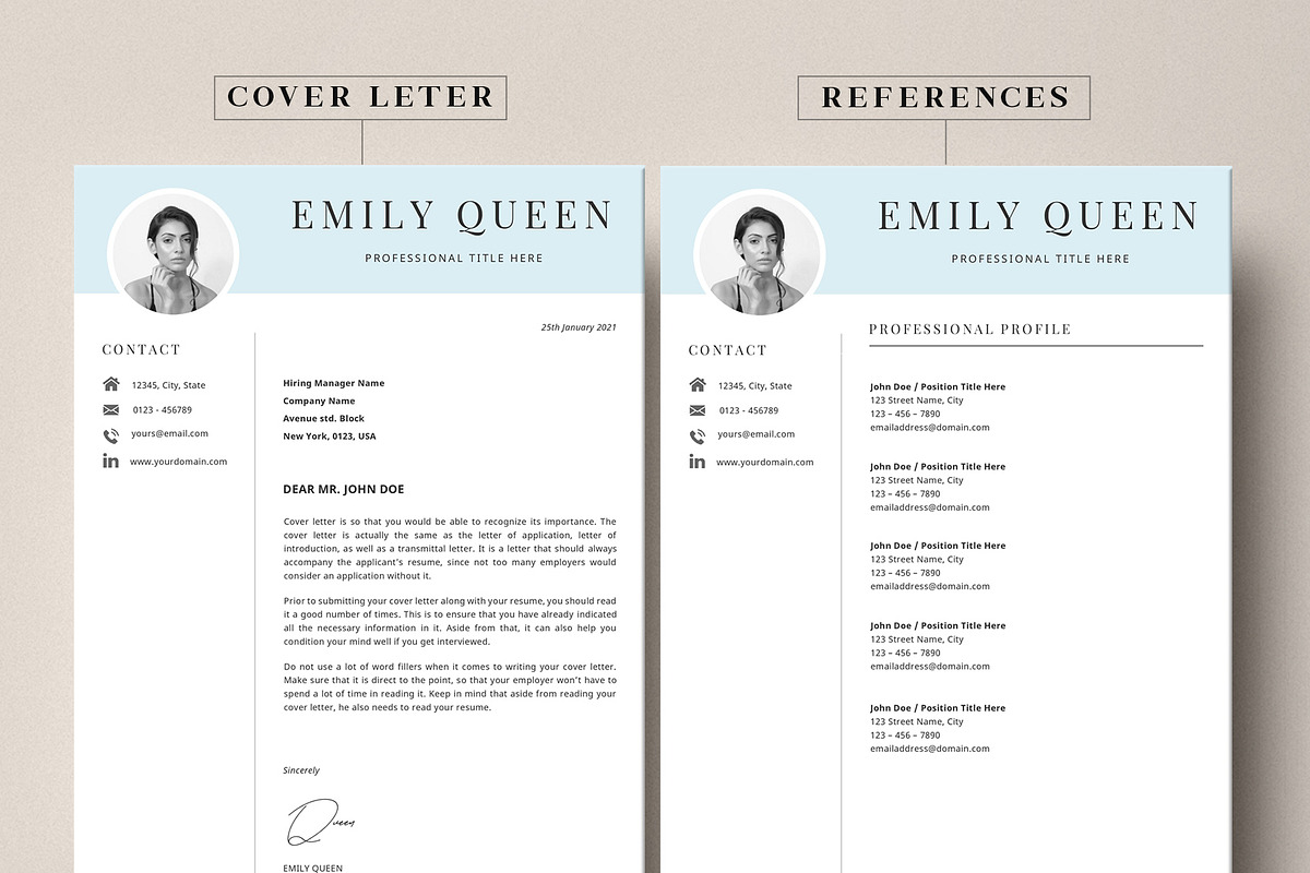 Word Resume & Cover Letter Template, a Resume Template by Quality Resume