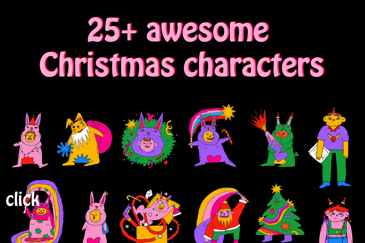 PSYCHEDELIC CHRISTMAS 1970-2023, a Person Illustration by okchizh