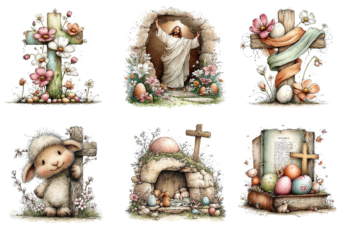 Christian Easter Clipart Jesus Png, an Illustration by Dream Creation