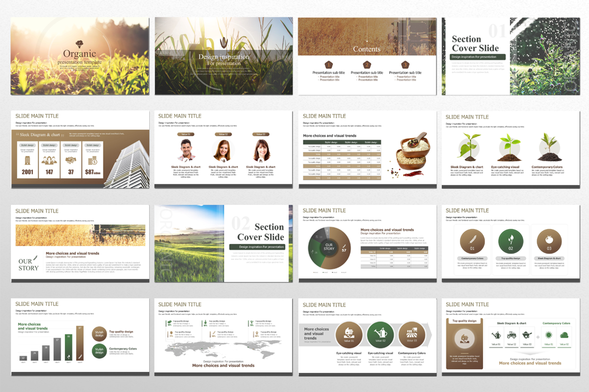 Natural Color Template, a Presentation Template by GoodPello