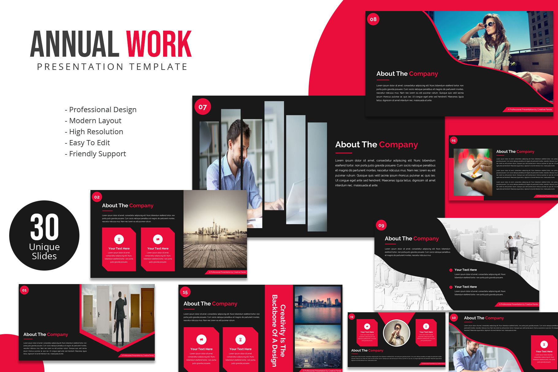 Annual Work Google Slides, a Presentation Template by Creative Slides