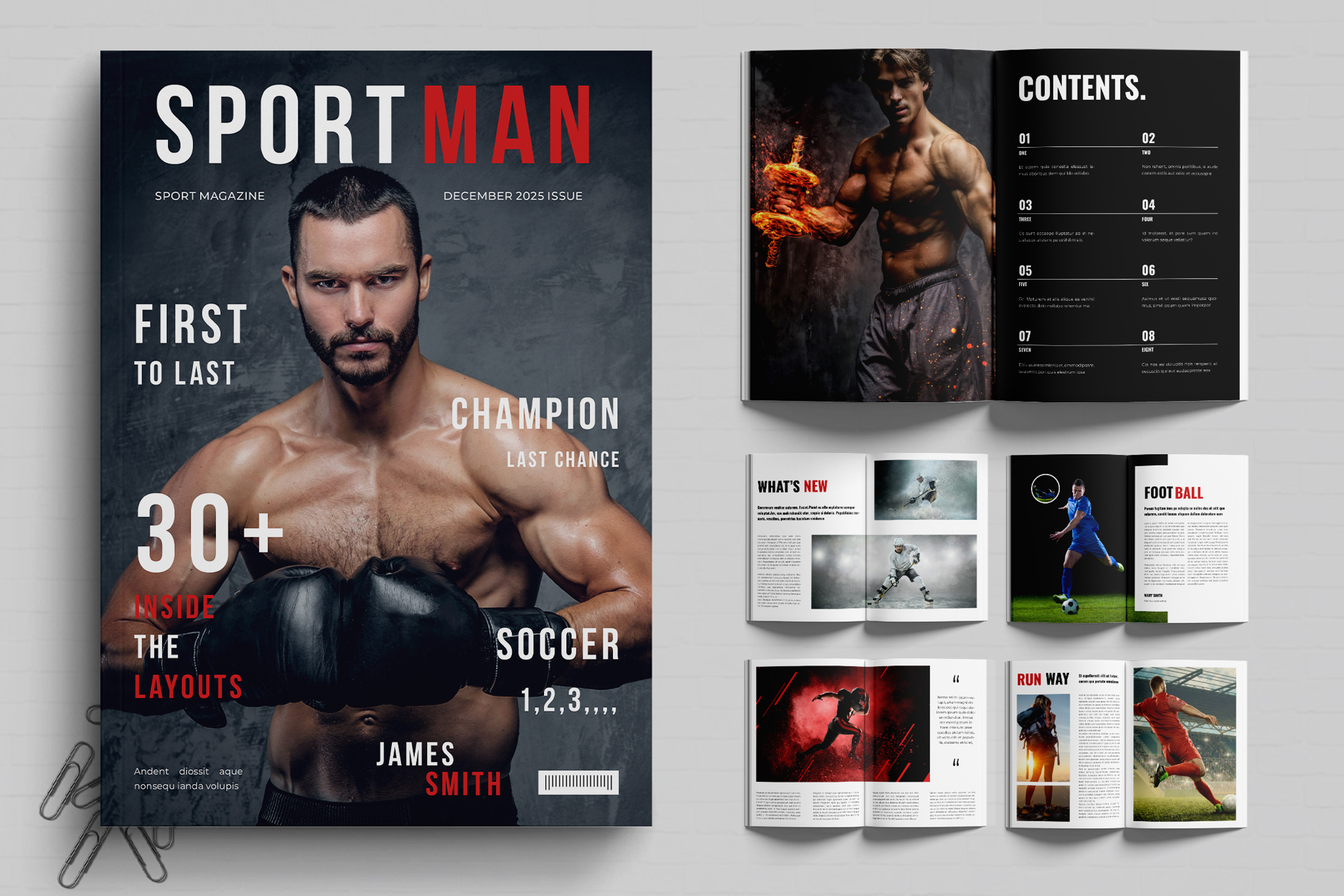 Sport Magazine Layout Design