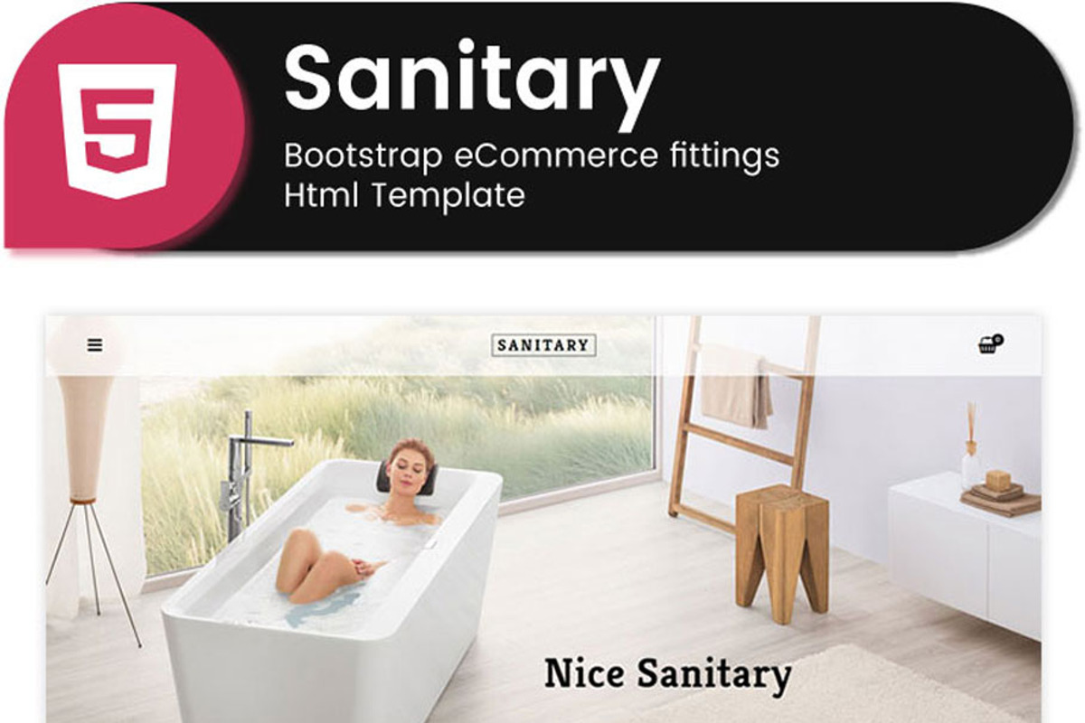 Sanitary - eCommerce HTML Template, a Bootstrap Template by ThemeTidy Shopify Agency