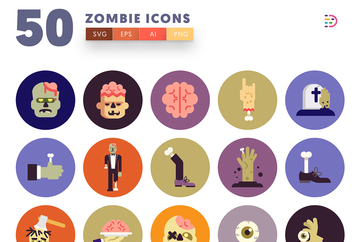 Halloween Zombie Icons | Download SVG, PNG, EPS Icons