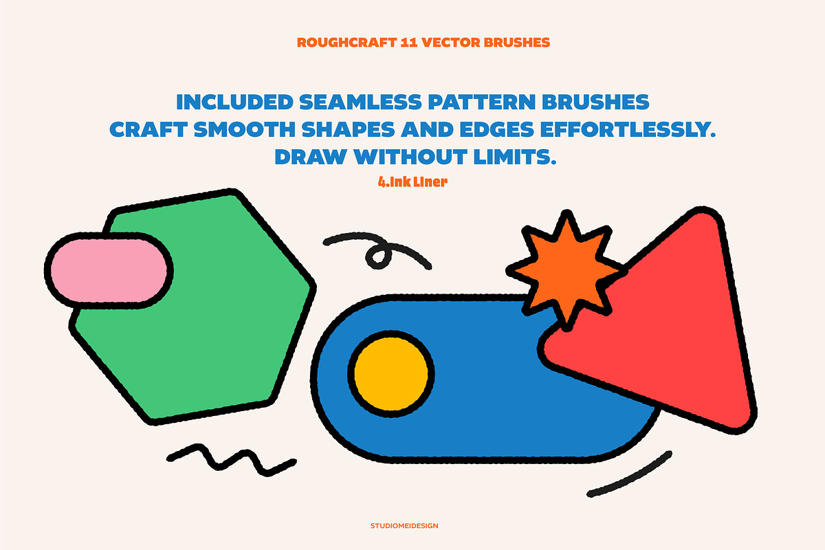 Rough Craft 11 VECTOR Brushes | Creative Market