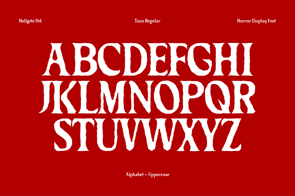 Tana Horror Display Font, a Serif Font by GRVS Studio