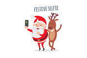 Santa Makes Festive Selfie with, an Object Graphic by robuart