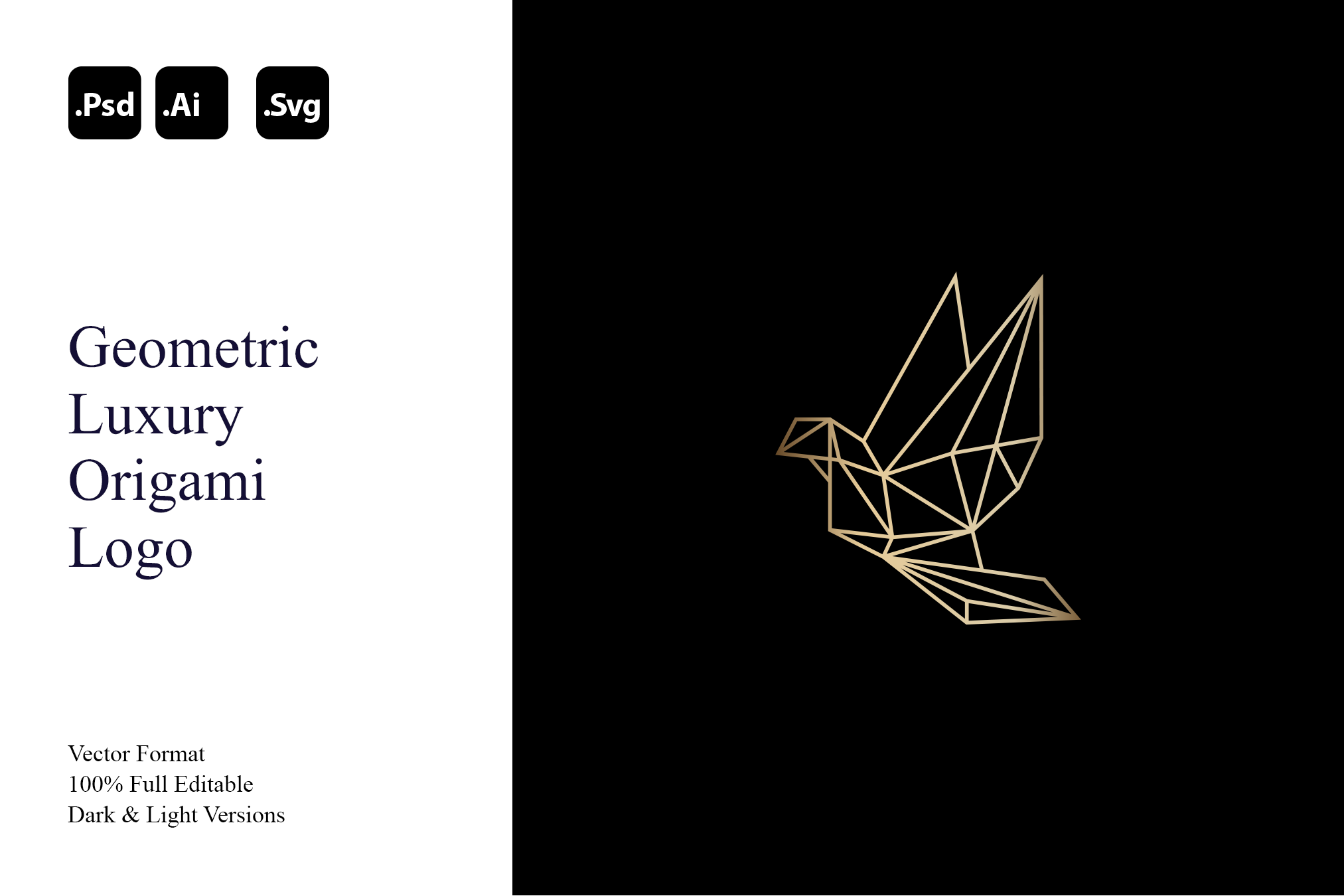 Geometric Luxury Origami Logo