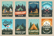 Camping retro posters | Creative Market